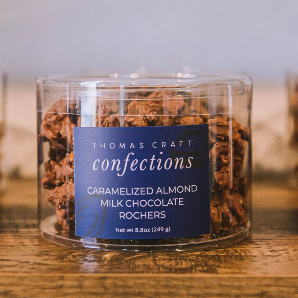 Caramelized Almond Milk Chocolate Rochers - Thomas Craft Confections